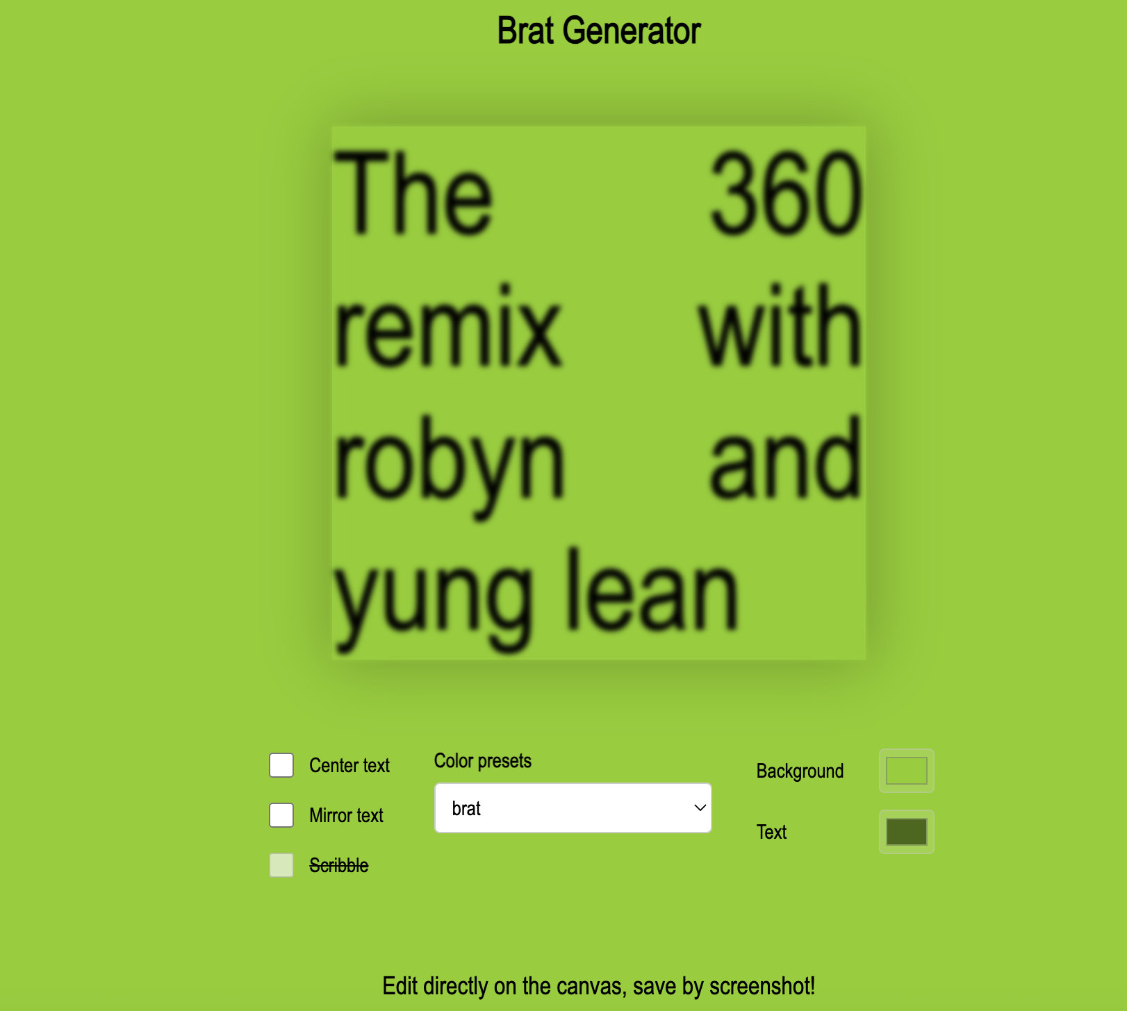 Brat Generator